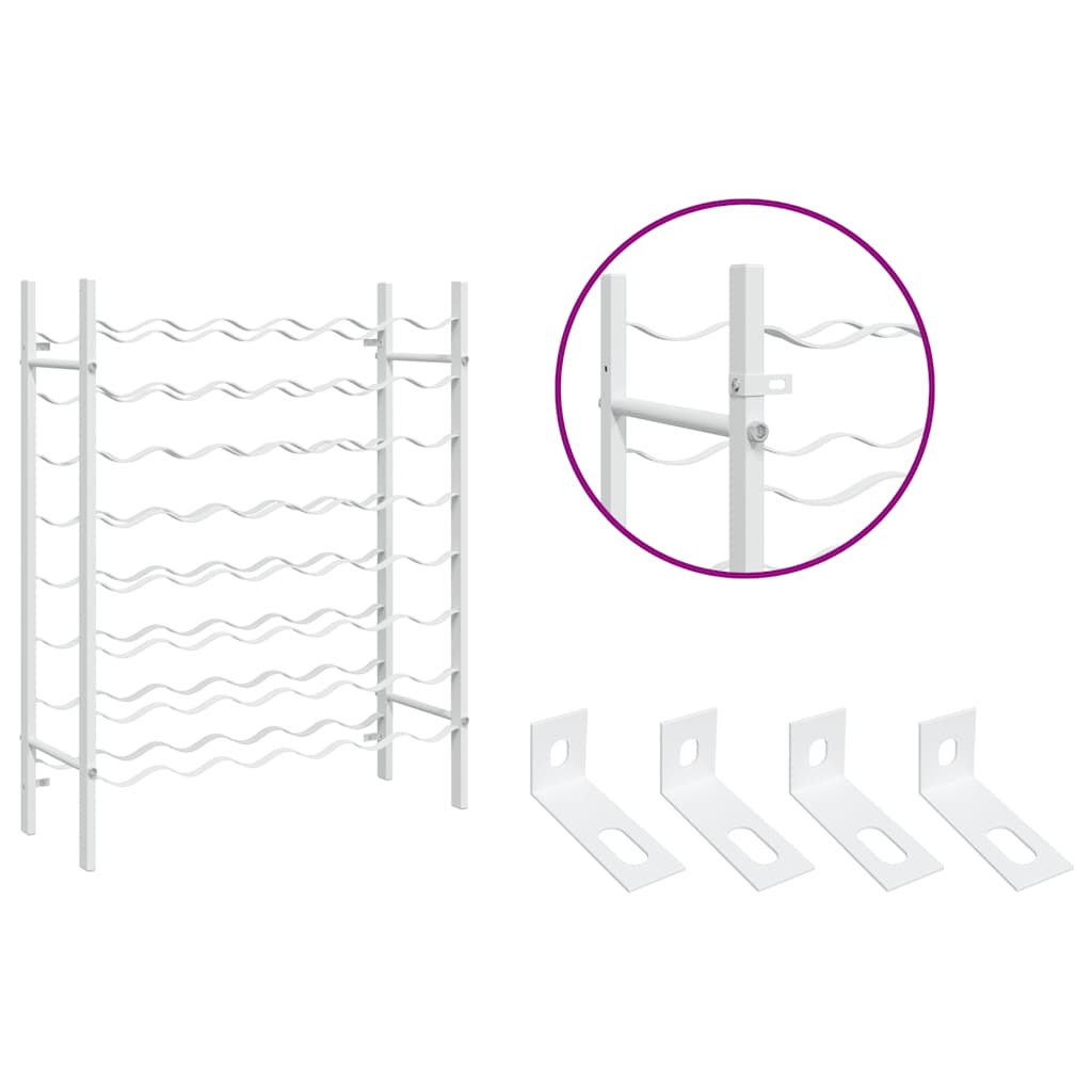 vidaXL Wine Rack for 48 Bottles White Metal | vidaXL.com.au