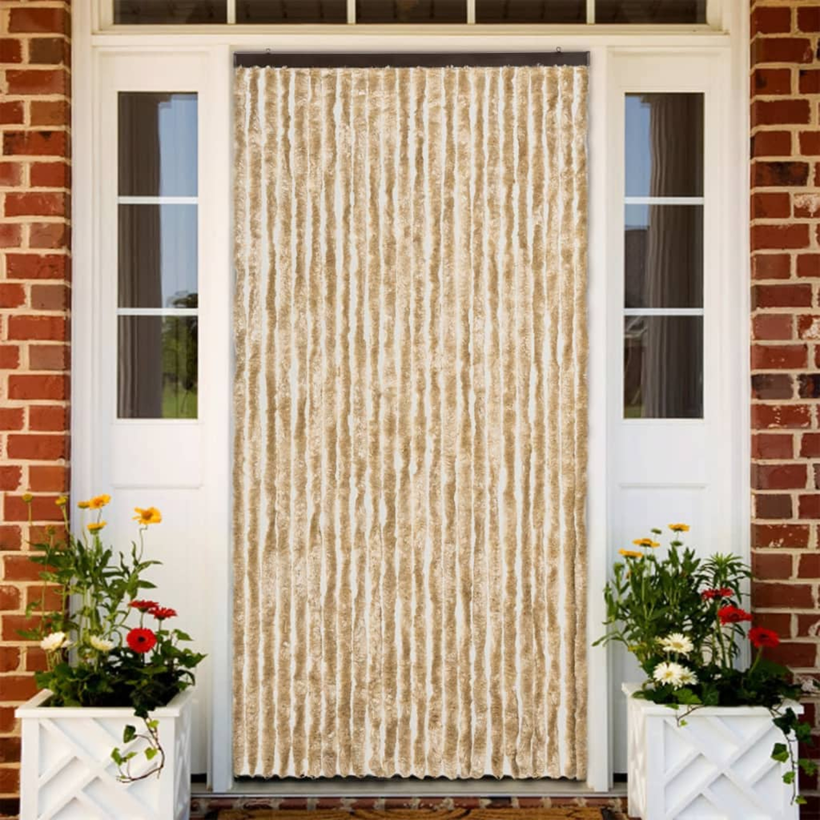 vidaXL Insect Curtain Beige 100x220 cm Chenille | vidaXL.com.au