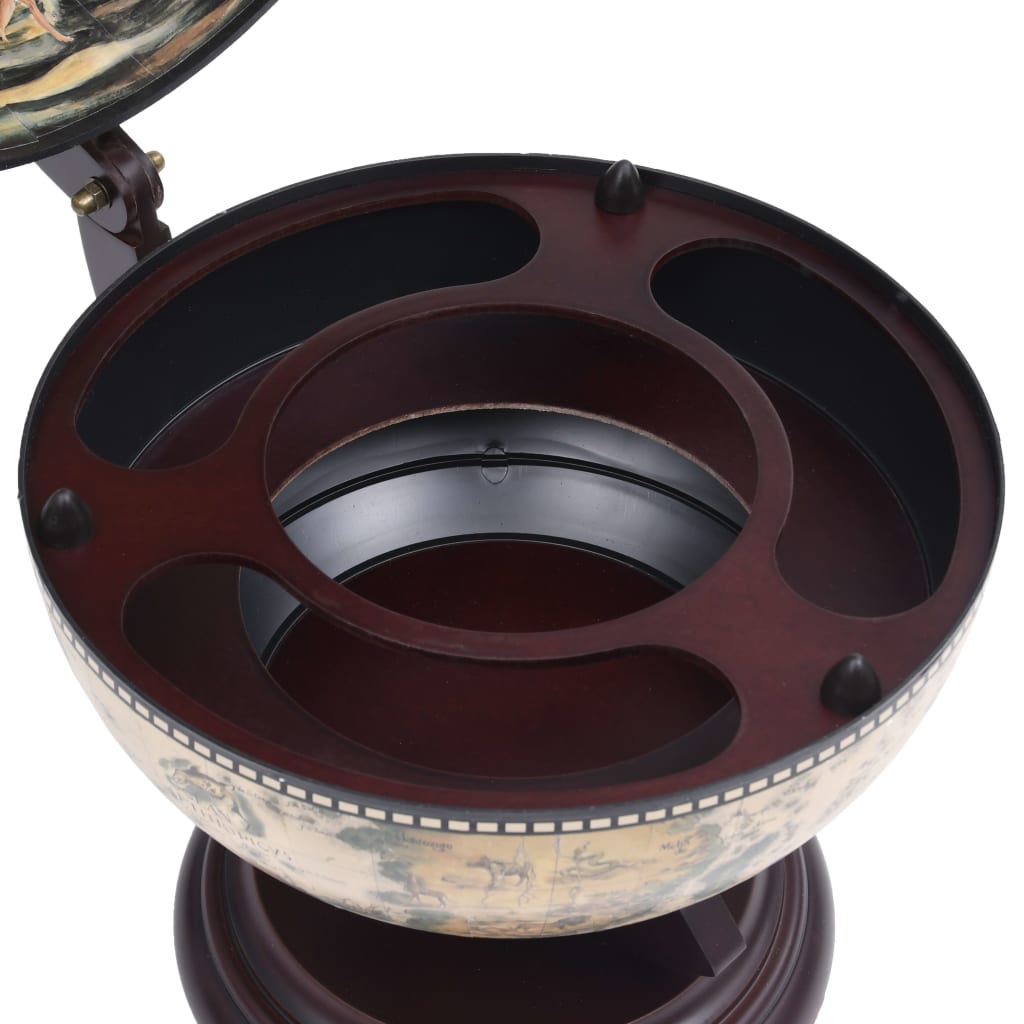 vidaXL Tabletop Globe Bar Wine Stand Eucalyptus Wood White | vidaXL.com.au