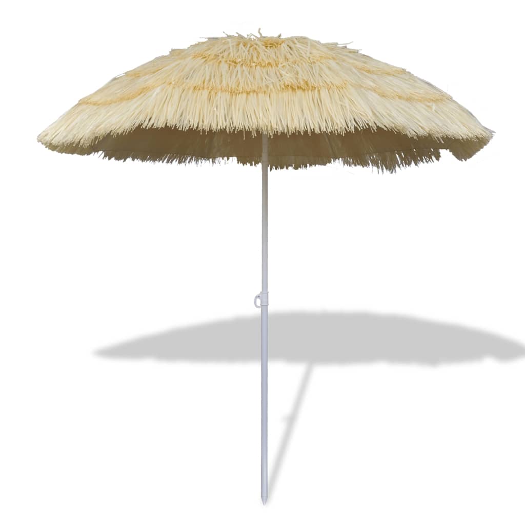 vidaXL Beach Parasol | Beige | Polyester | Medium | Tiltable | Beach ...