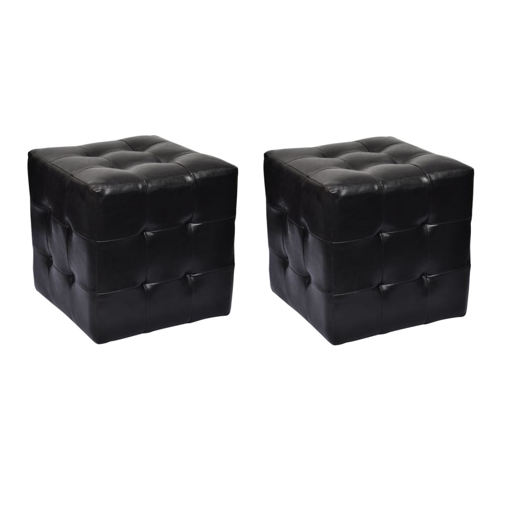 vidaXL Cubed Stools Black | vidaXL.com.au