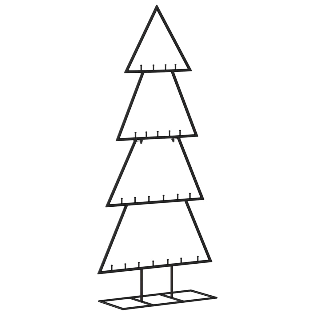 vidaXL Metal Christmas Tree for Decoration Black 125 cm | vidaXL.com.au