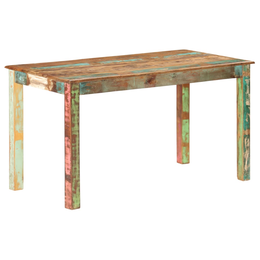 vidaXL Dining Table Solid Reclaimed Wood 140x70x76 cm | vidaXL.com.au