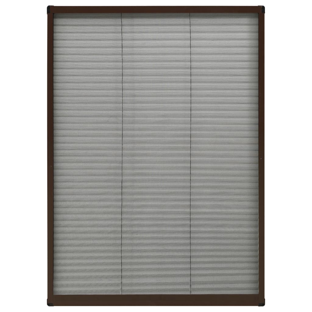 vidaXL Plisse Insect Screen for Windows Aluminium Brown 80x120 cm ...