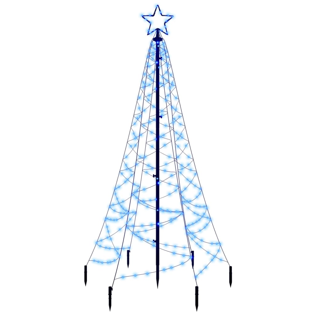 vidaXL Christmas Tree with Spike Blue 200 LEDs 180 cm | vidaXL.com.au