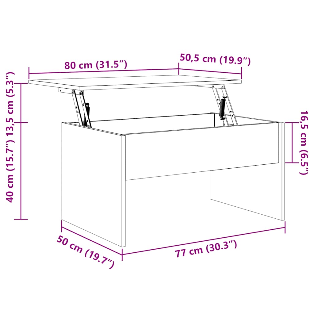 vidaXL Coffee Table White 80x50.5x41.5 cm Engineered Wood | vidaXL.com.au