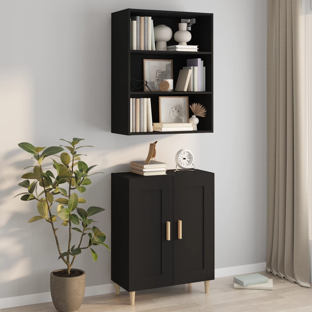 vidaXL Highboard Black Engineered Wood | vidaXL.com.au