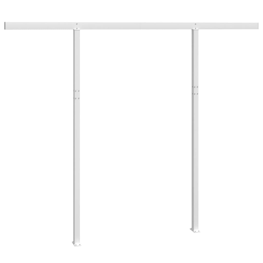 vidaXL Awning Post Set White 300x245 cm Iron | vidaXL.com.au