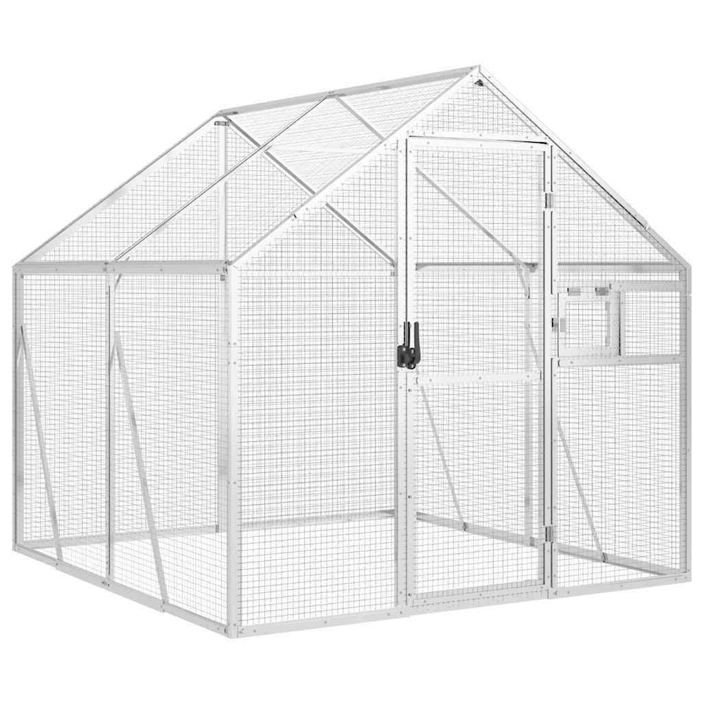 vidaXL Aviary Silver 1.79x2x1.85 m Aluminium | vidaXL.com.au