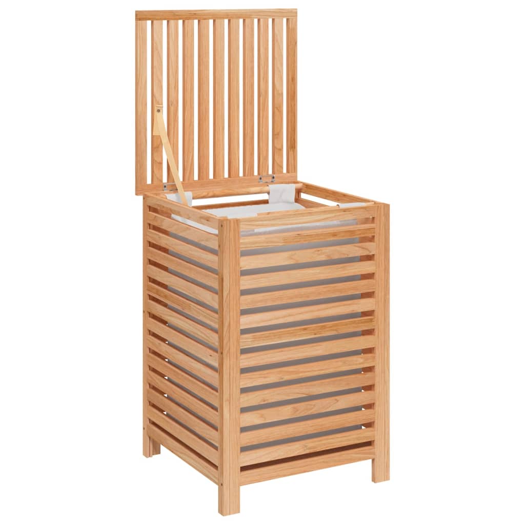 vidaXL Laundry Basket 45x45x65 cm Solid Wood Walnut | vidaXL.com.au
