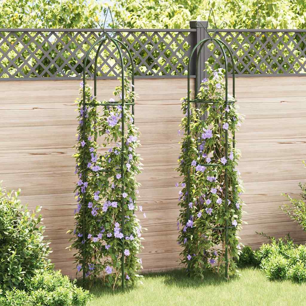 vidaXL Garden Arch | Dark green | Iron | Standard | Decorative Design ...