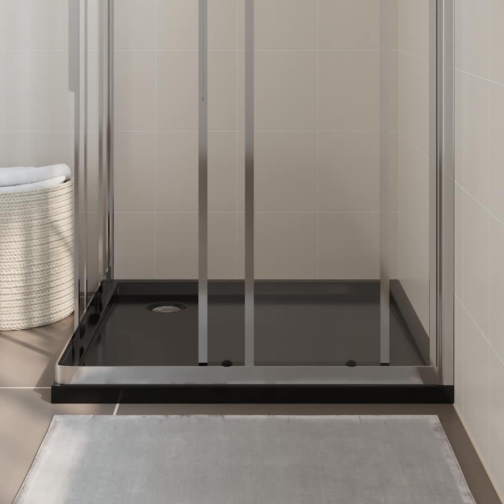 vidaXL Square ABS Shower Base Tray Black 90x90 cm | vidaXL.com.au