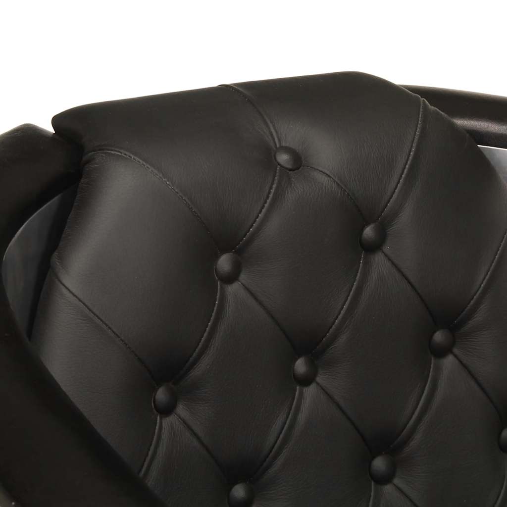 vidaXL Aviator Armchair Brown Real Leather | vidaXL.com.au