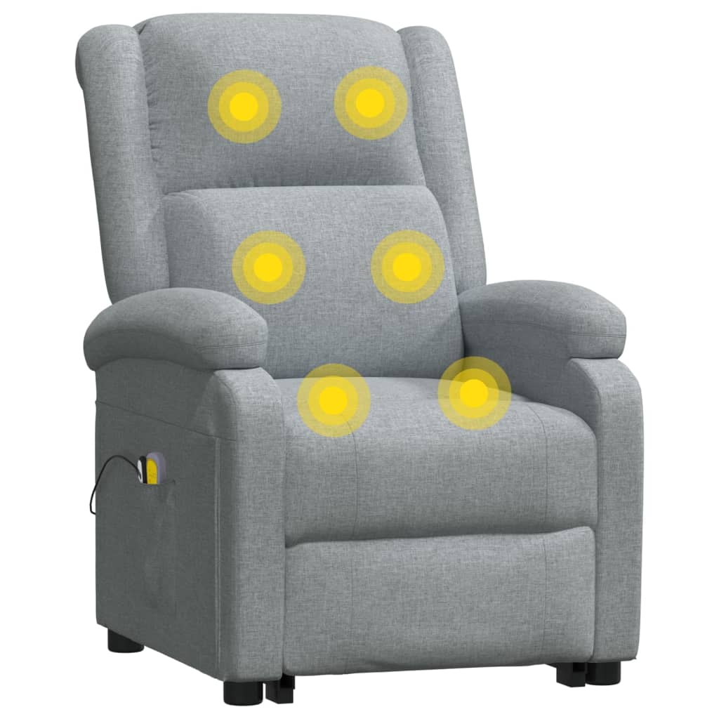 Vidaxl Stand Up Massage Chair Light Grey Fabric Au 2994