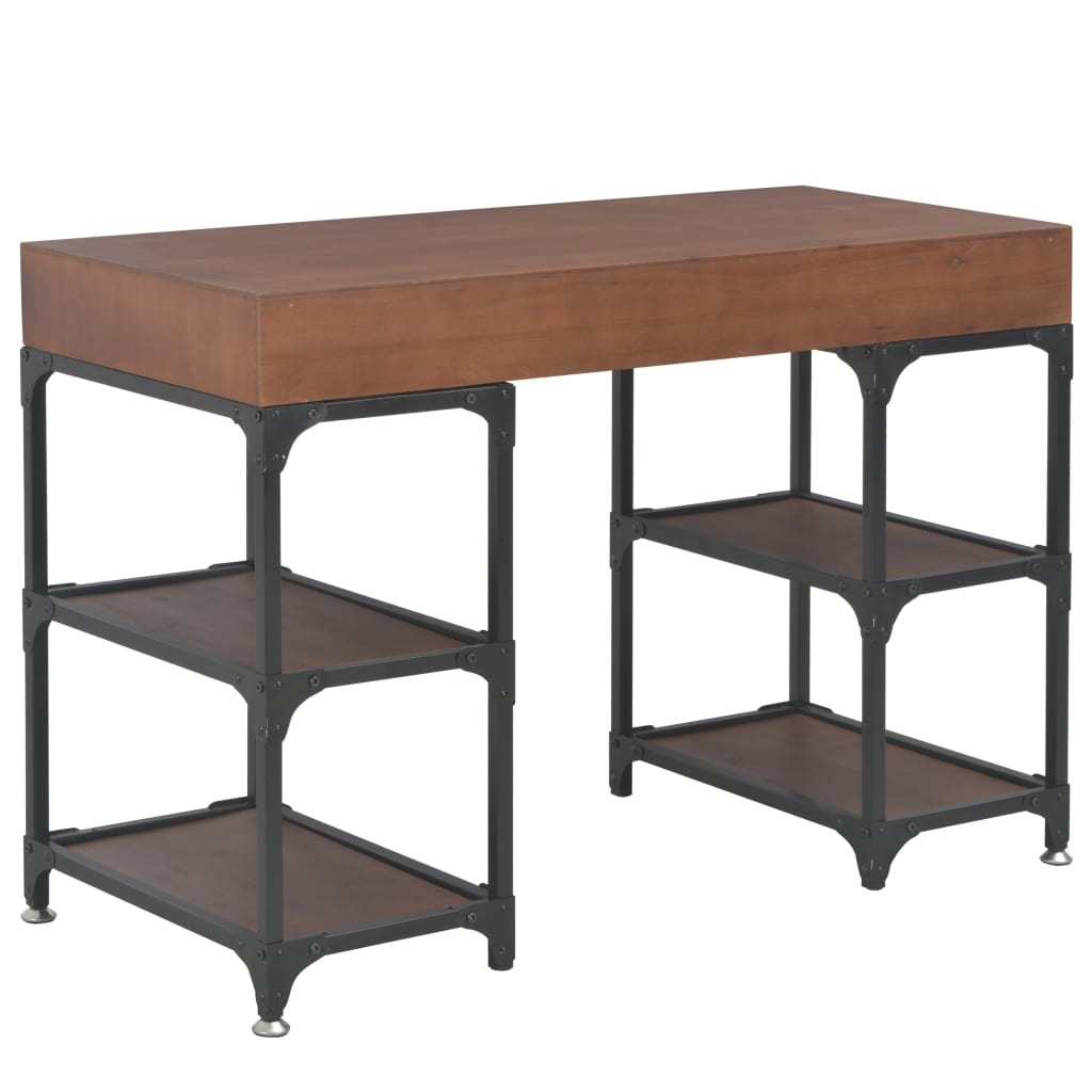 vidaXL Desk with 3 Drawers 110x50x78 cm Solid Fir Wood | vidaXL.com.au