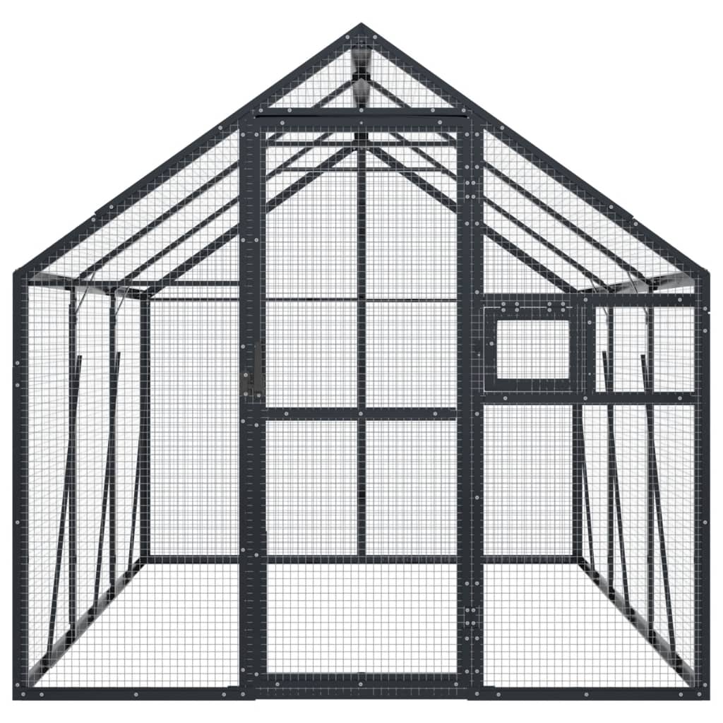 vidaXL Aviary Anthracite 1.79x3x1.85 m Aluminium | vidaXL.com.au