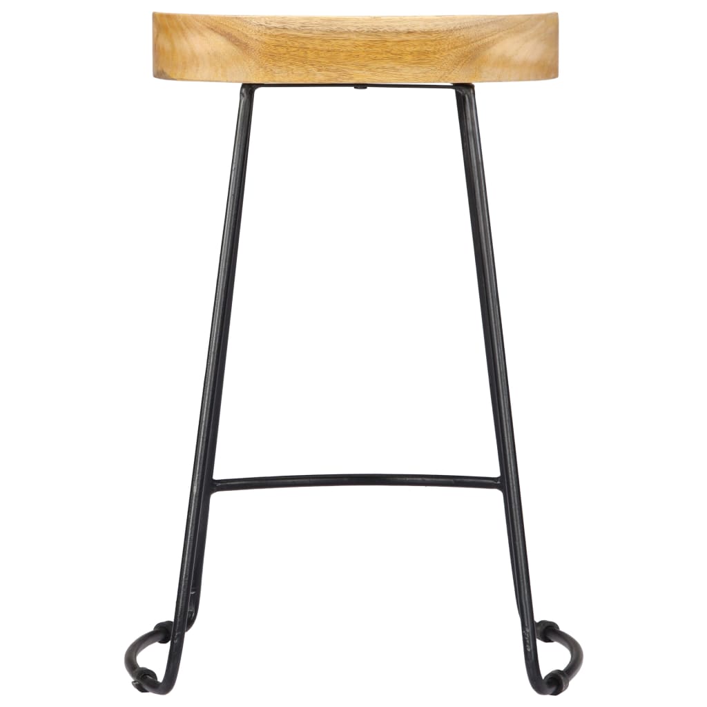 vidaXL Gavin Bar Stools 2 pcs Solid Mango Wood | vidaXL.com.au