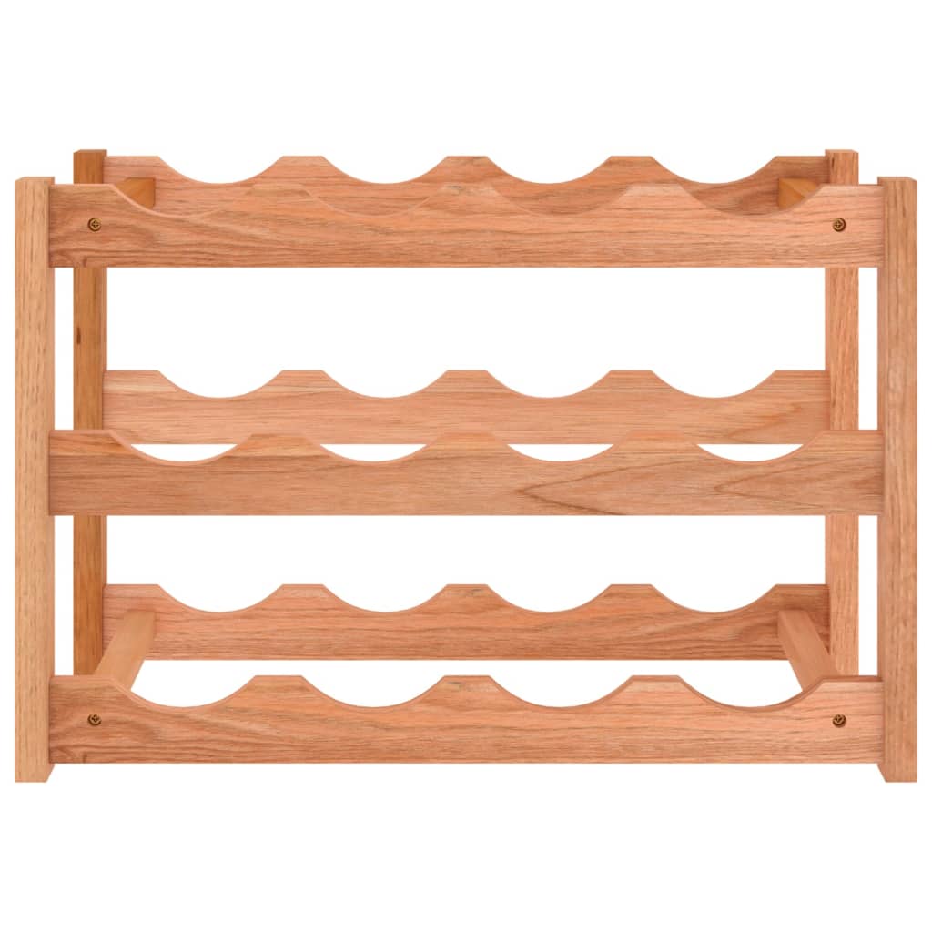 vidaXL Wine Rack for 12 Bottles Solid Wood Walnut | vidaXL.com.au