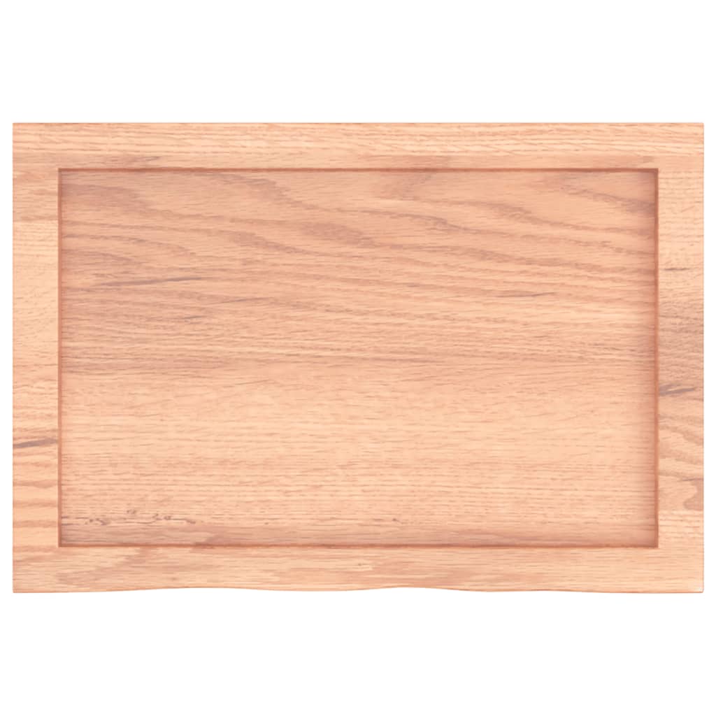 vidaXL Table Top Light Brown 60x40x(2-4) cm Treated Solid Wood Oak ...