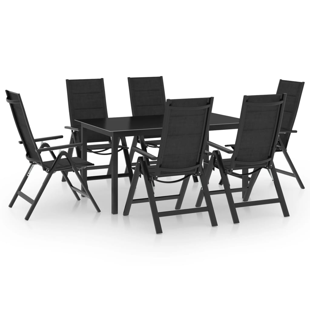 vidaXL 7 Piece Garden Dining Set Aluminium Anthracite | vidaXL.com.au