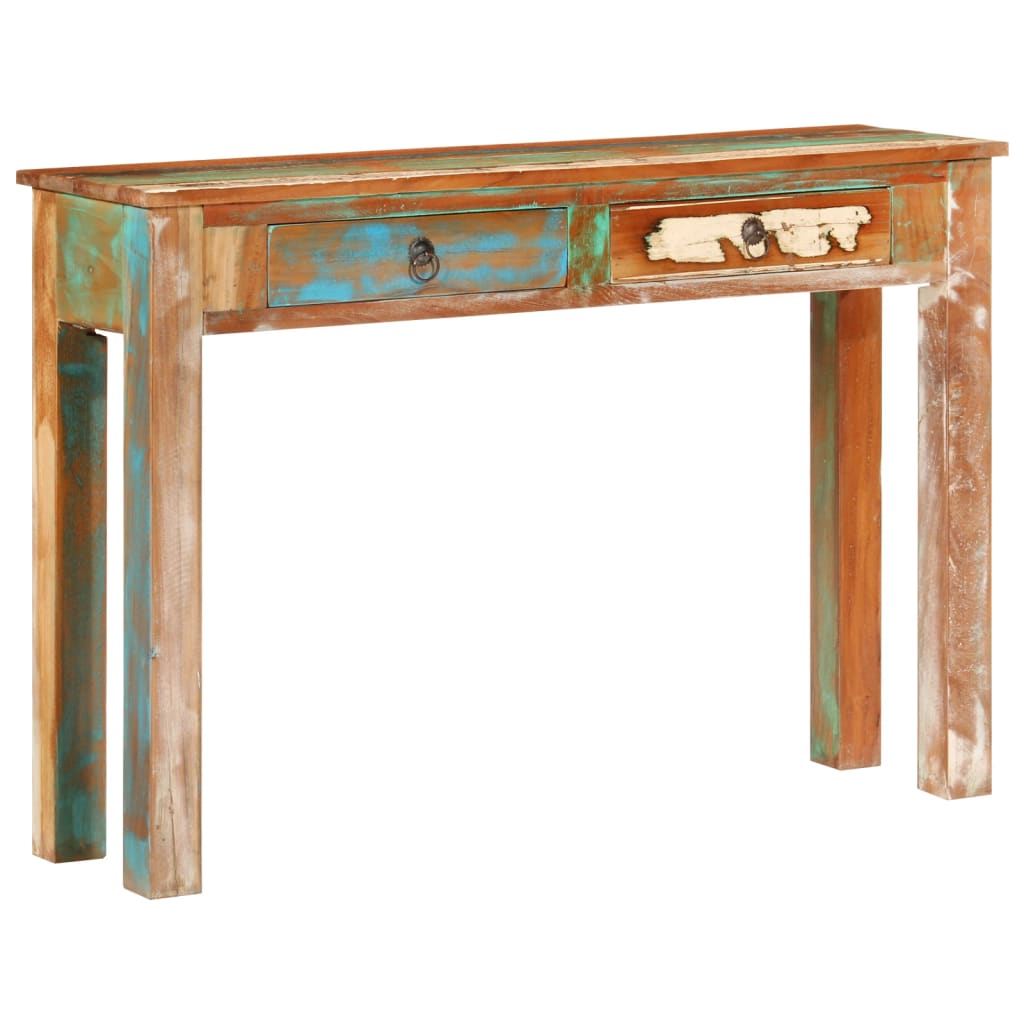 vidaXL Console Table 110x30x75 cm Solid Wood Reclaimed | vidaXL.com.au