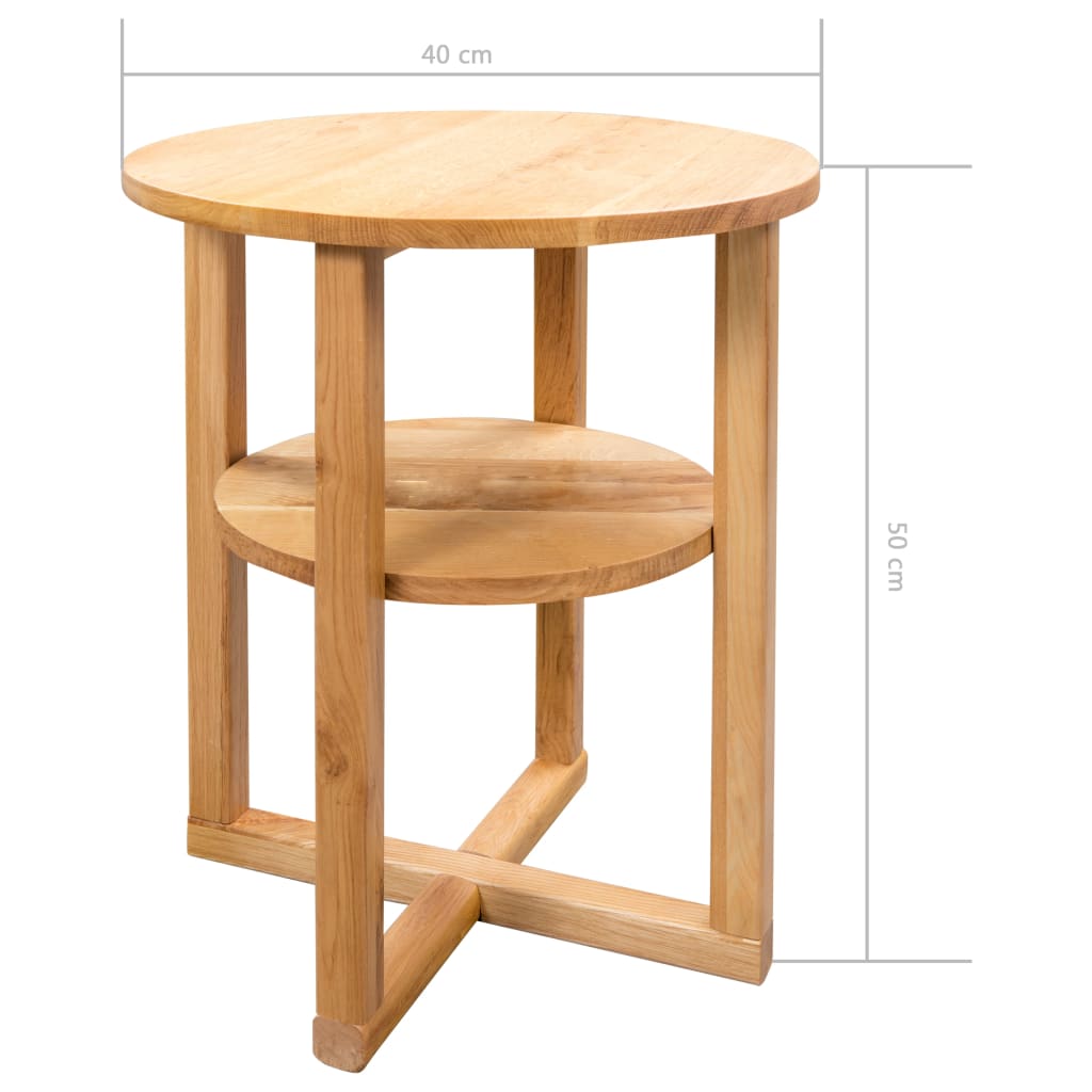 vidaXL Side Table 40x50 cm Solid Oak Wood | vidaXL.com.au