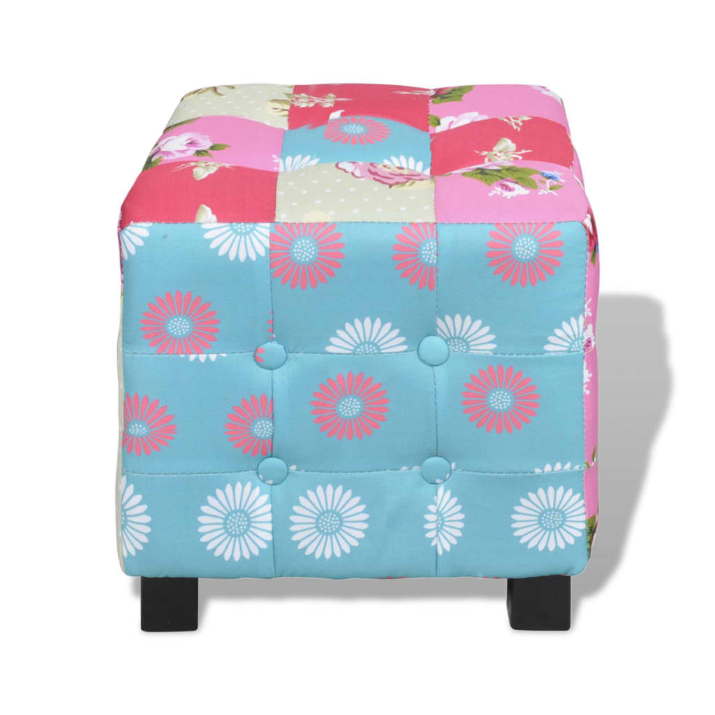 vidaXL Patchwork Foot Stool Hocker Pastoralism Style Quality | vidaXL ...