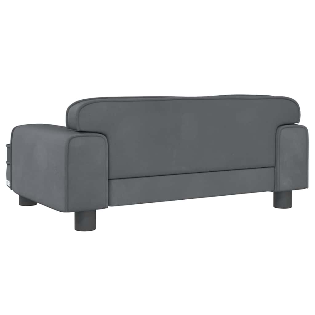 vidaXL Dog Bed Dark Grey 70x45x30 cm Velvet | vidaXL.com.au