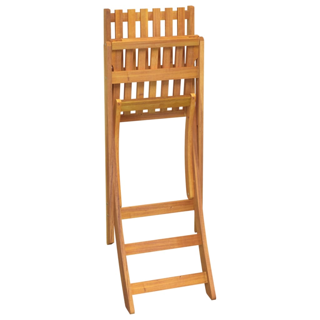 vidaXL Folding Outdoor Bar Stools 2 pcs Solid Wood Acacia | vidaXL.com.au