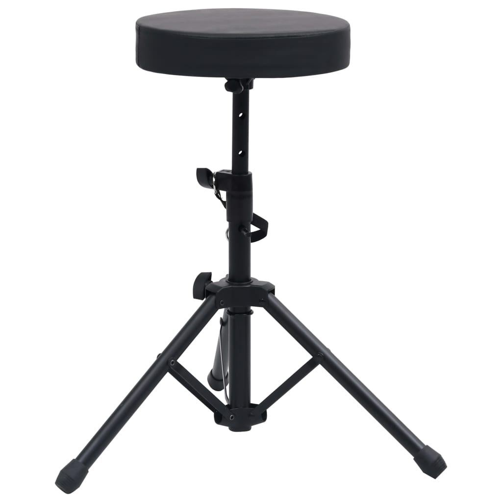 vidaXL Adjustable Drum Stool Black Round | vidaXL.com.au