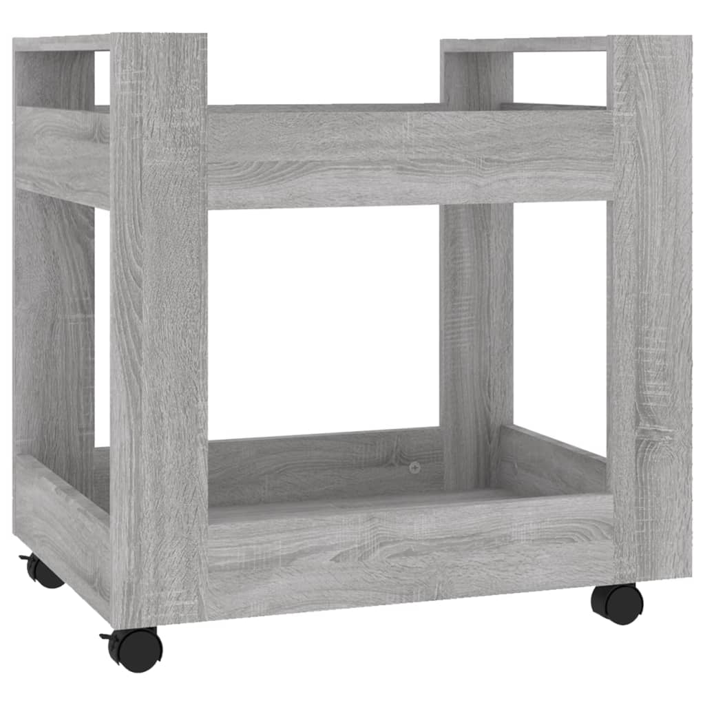 vidaXL Desk Trolley Grey Sonoma 60x45x60 cm Engineered Wood | vidaXL.com.au