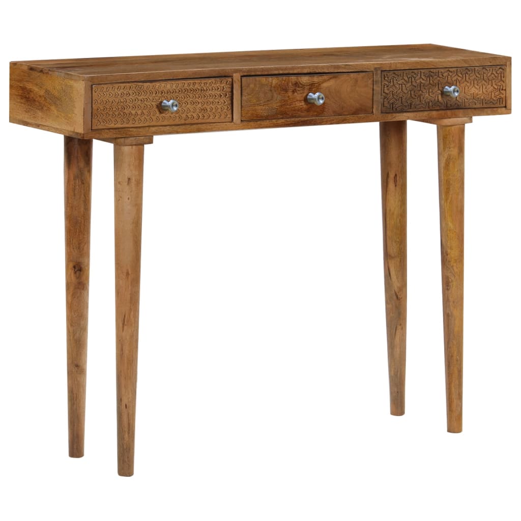 vidaXL Console Table Solid Mango Wood 102x30x79 cm | vidaXL.com.au