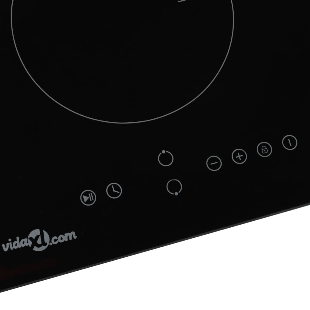 vidaXL Induction Hob with 2 Burners Touch Control Glass 3500 W | vidaXL ...