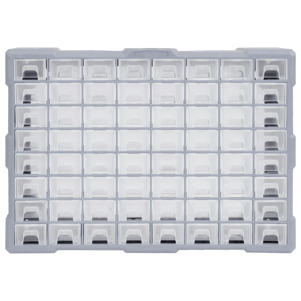 vidaXL Multi-drawer Organiser with 64 Drawers 52x16x37.5 cm | vidaXL.com.au