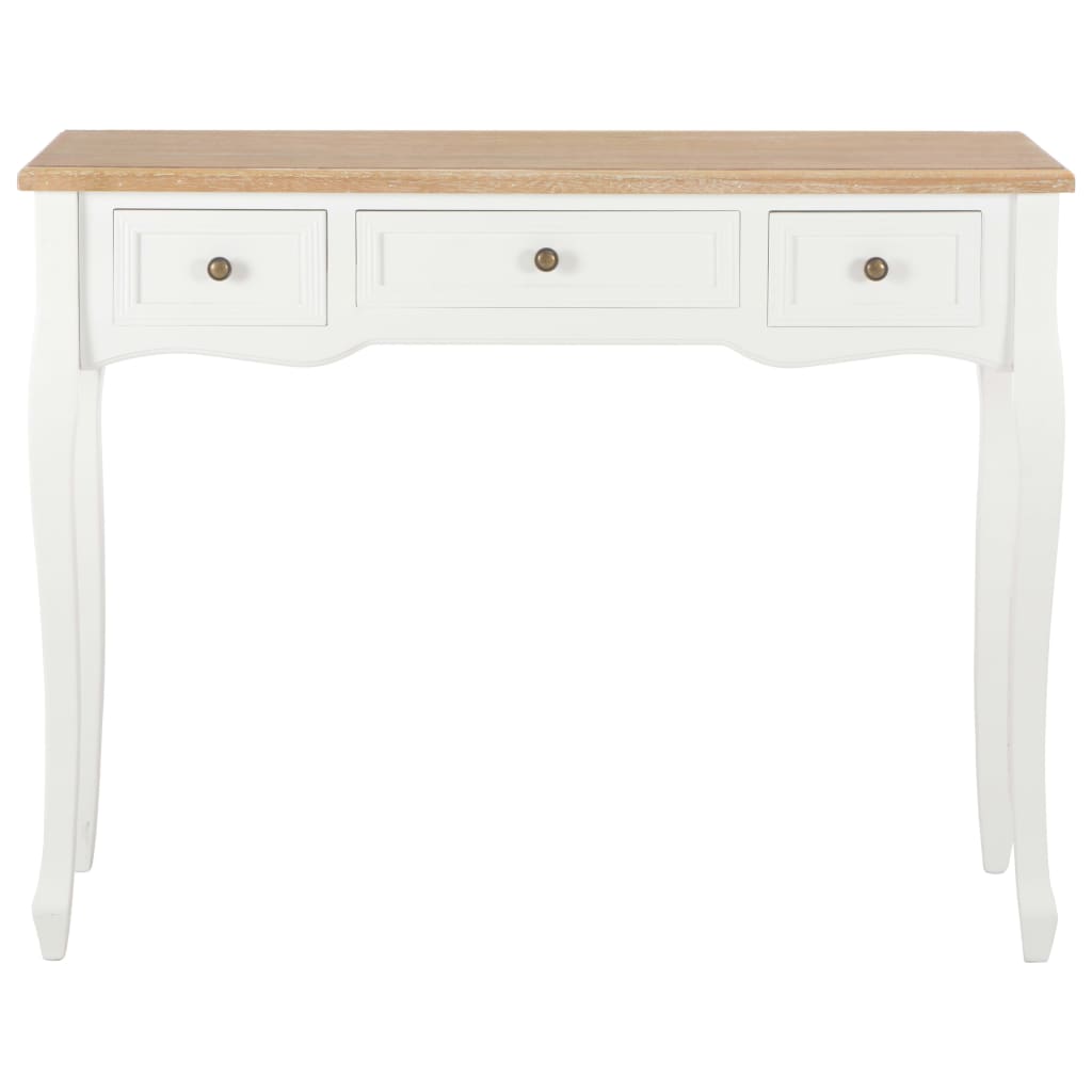 vidaXL Dressing Console Table with 3 Drawers White | vidaXL.com.au