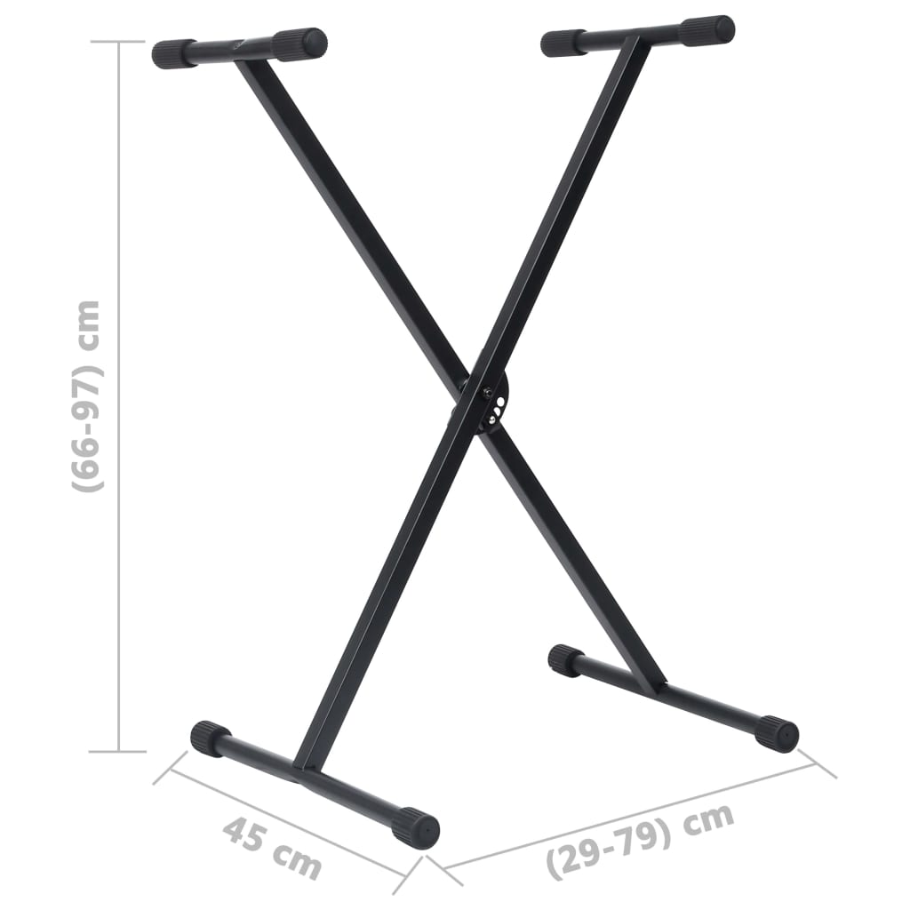 vidaXL Keyboard Stand and Stool Set Black | vidaXL.com.au
