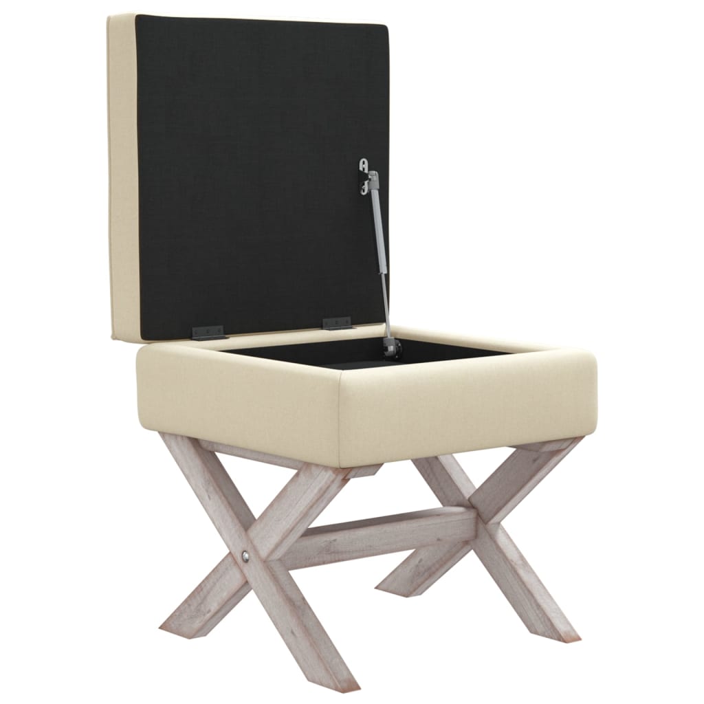 vidaXL Storage Stool 45x45x49 cm Linen | vidaXL.com.au
