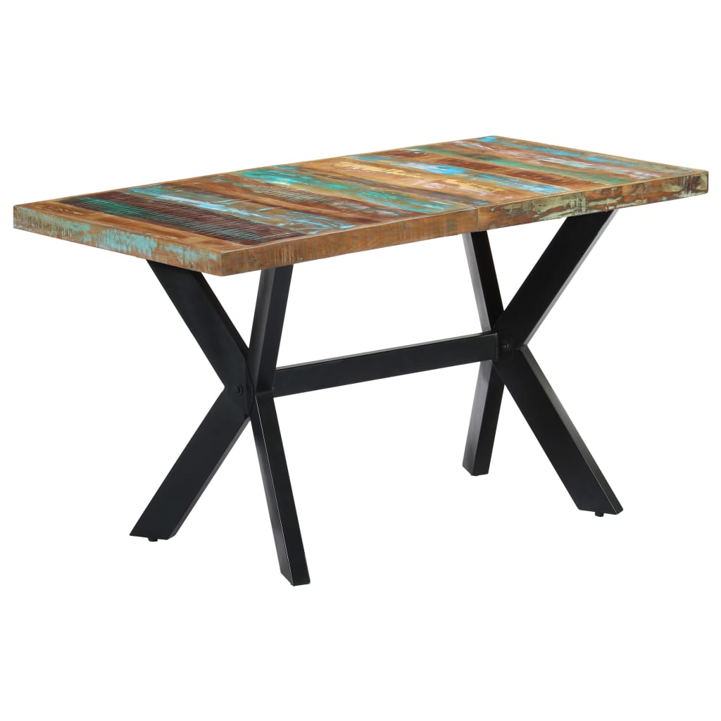 vidaXL Dining Table 140x70x75 cm Solid Reclaimed Wood | vidaXL.com.au
