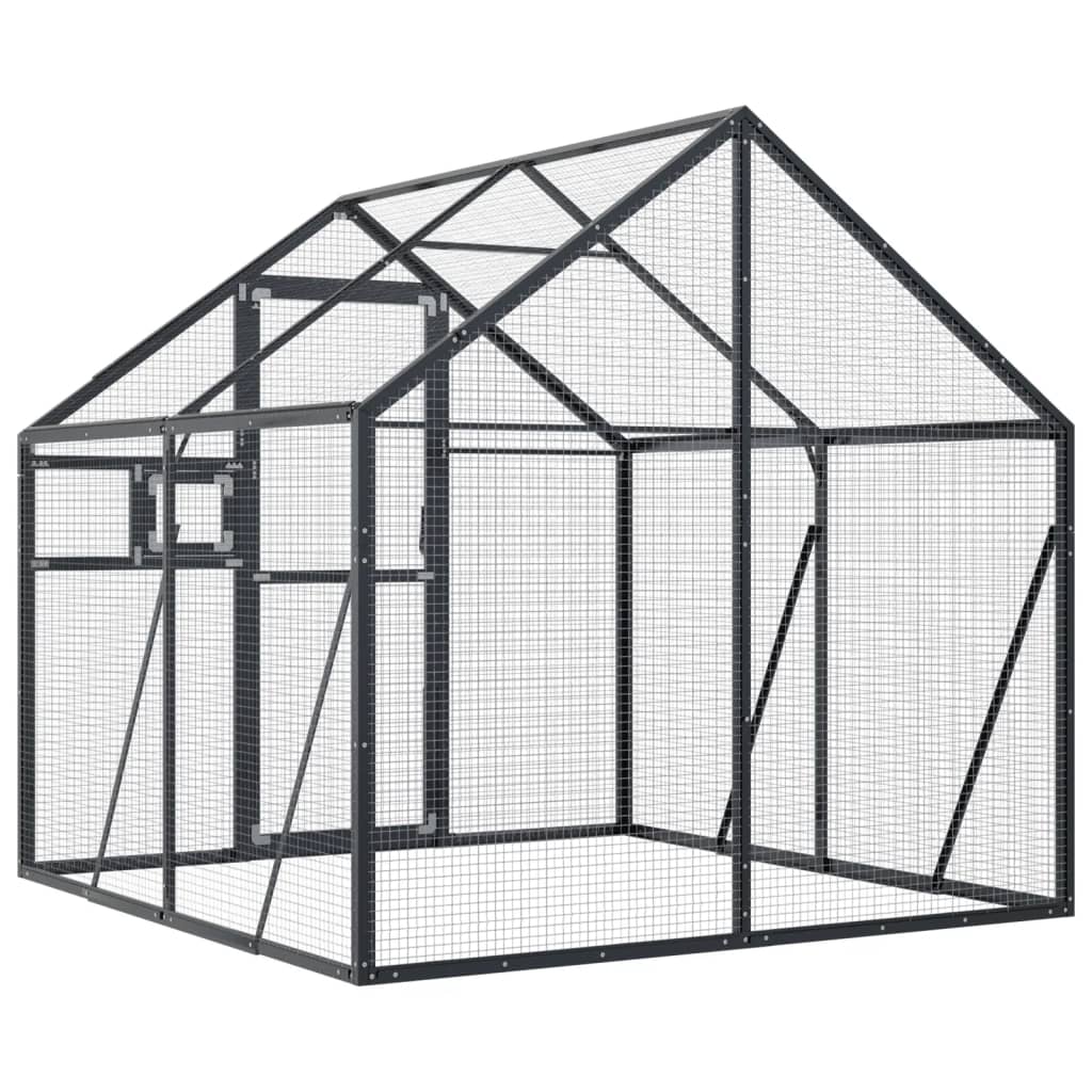 vidaXL Aviary Anthracite 1.79x2x1.85 m Aluminium | vidaXL.com.au