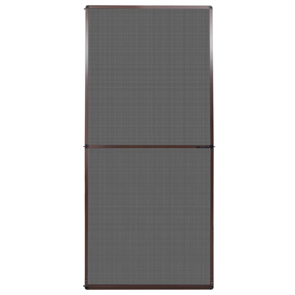 Brown Hinged Insect Screen for Doors 100 x 215 cm | vidaXL.com.au