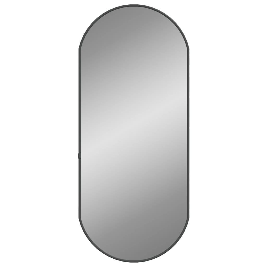 vidaXL Wall Mirror Black 70x30 cm Oval | vidaXL.com.au