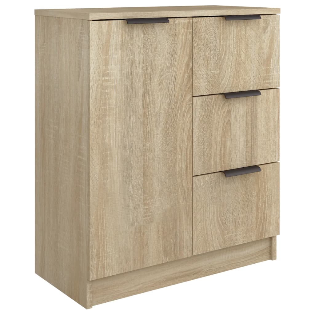 vidaXL Sideboards 2 pcs Sonoma Oak 60x30x70 cm Engineered Wood | vidaXL ...