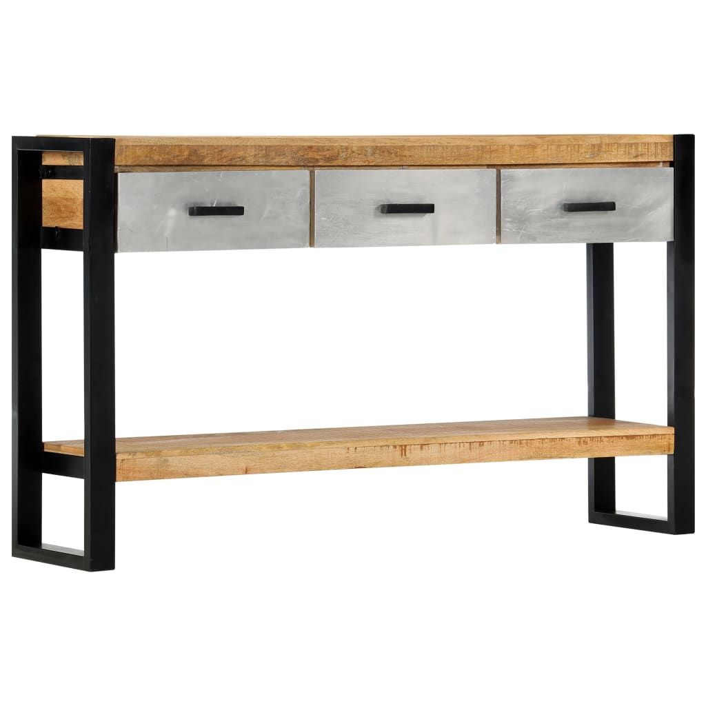vidaXL Console Table 130x30x76 cm Solid Mango Wood | vidaXL.com.au