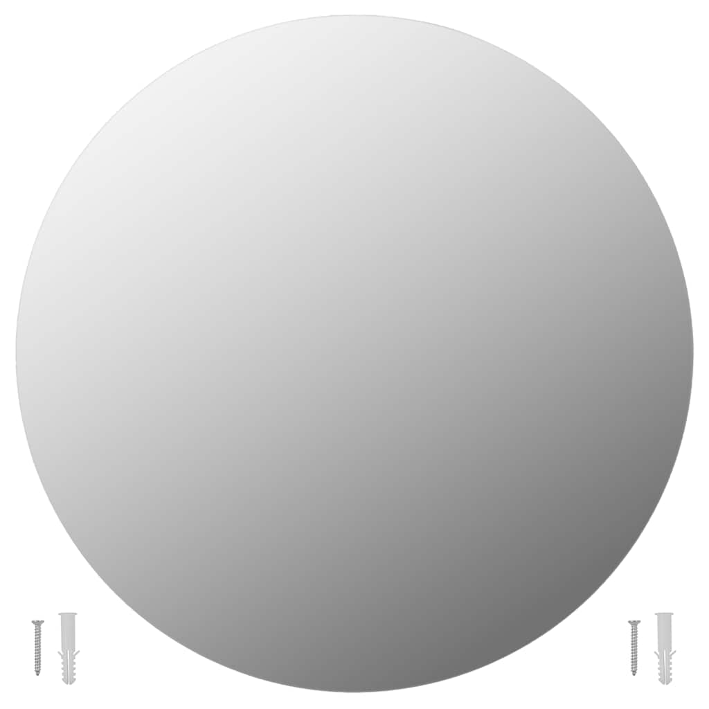 vidaXL Wall Mirror 50 cm Round Glass | vidaXL.com.au