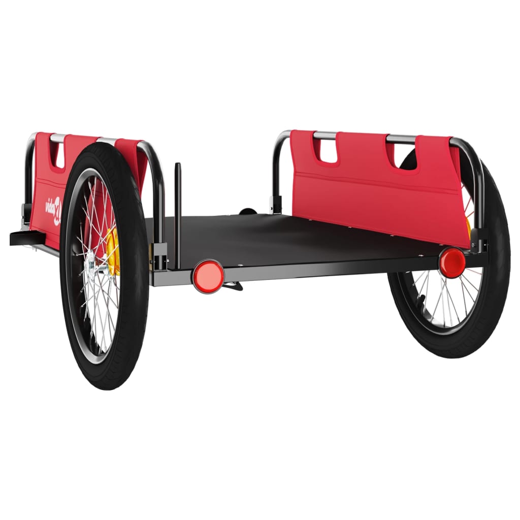 vidaXL Cargo Bike Trailer Red Oxford Fabric and Iron | vidaXL.com.au
