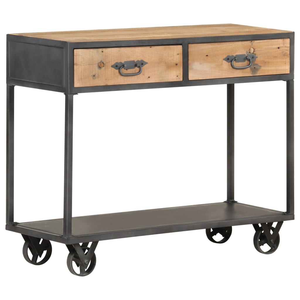 vidaXL Console Table 90x35x74 cm Solid Reclaimed Wood | vidaXL.com.au