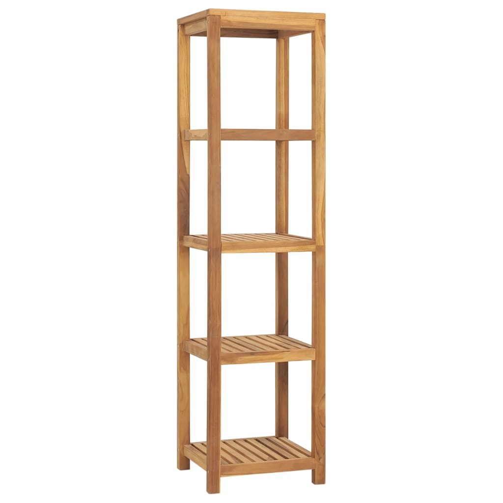 vidaXL 4-Tier Bathroom Storage Rack Solid Wood Teak 42x42x165 cm