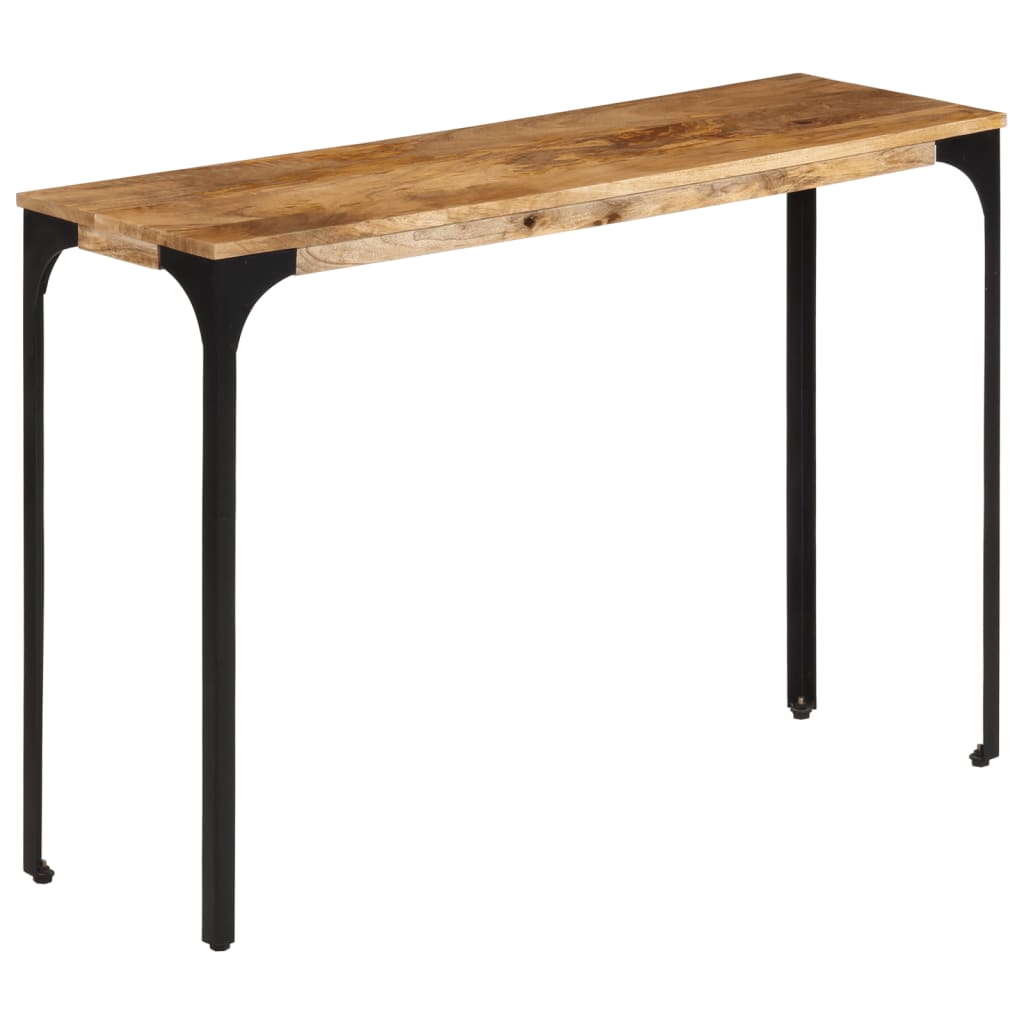 vidaXL Console Table Brown 110x35x76 cm Solid Wood Mango and Iron ...