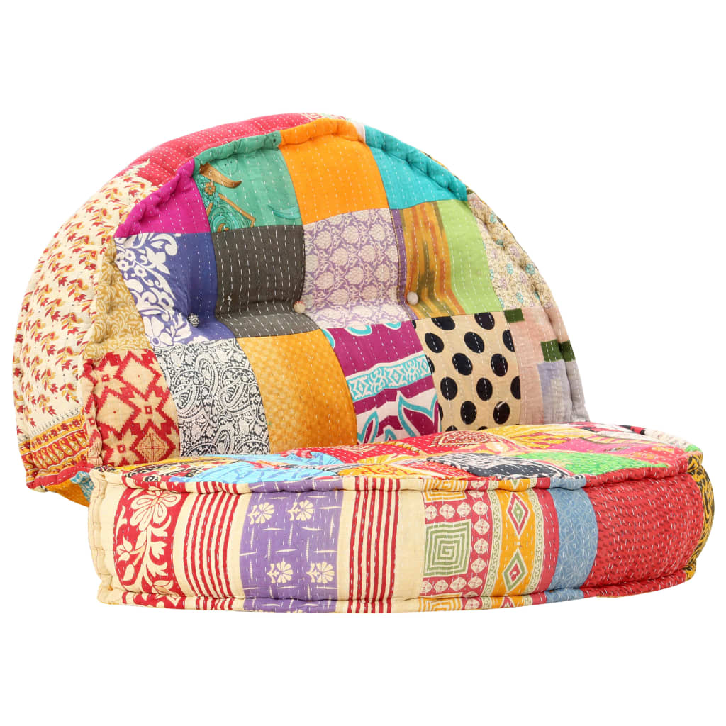 vidaXL Pouffe 100x20 cm Patchwork Fabric | vidaXL.com.au