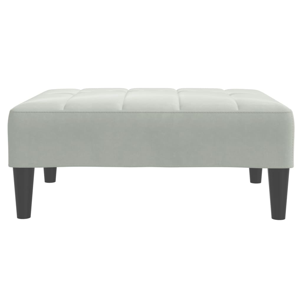 vidaXL Footstool Light Grey 77x55x31 cm Velvet | vidaXL.com.au